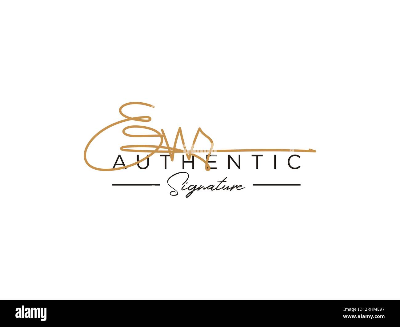 EW Signature Logo Template Vector Stock Vector Image & Art - Alamy