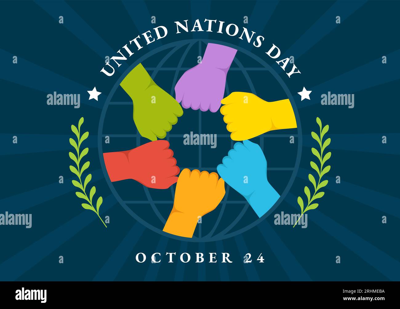 United Nations Day Celebration Vector Illustration on 24 October with ...