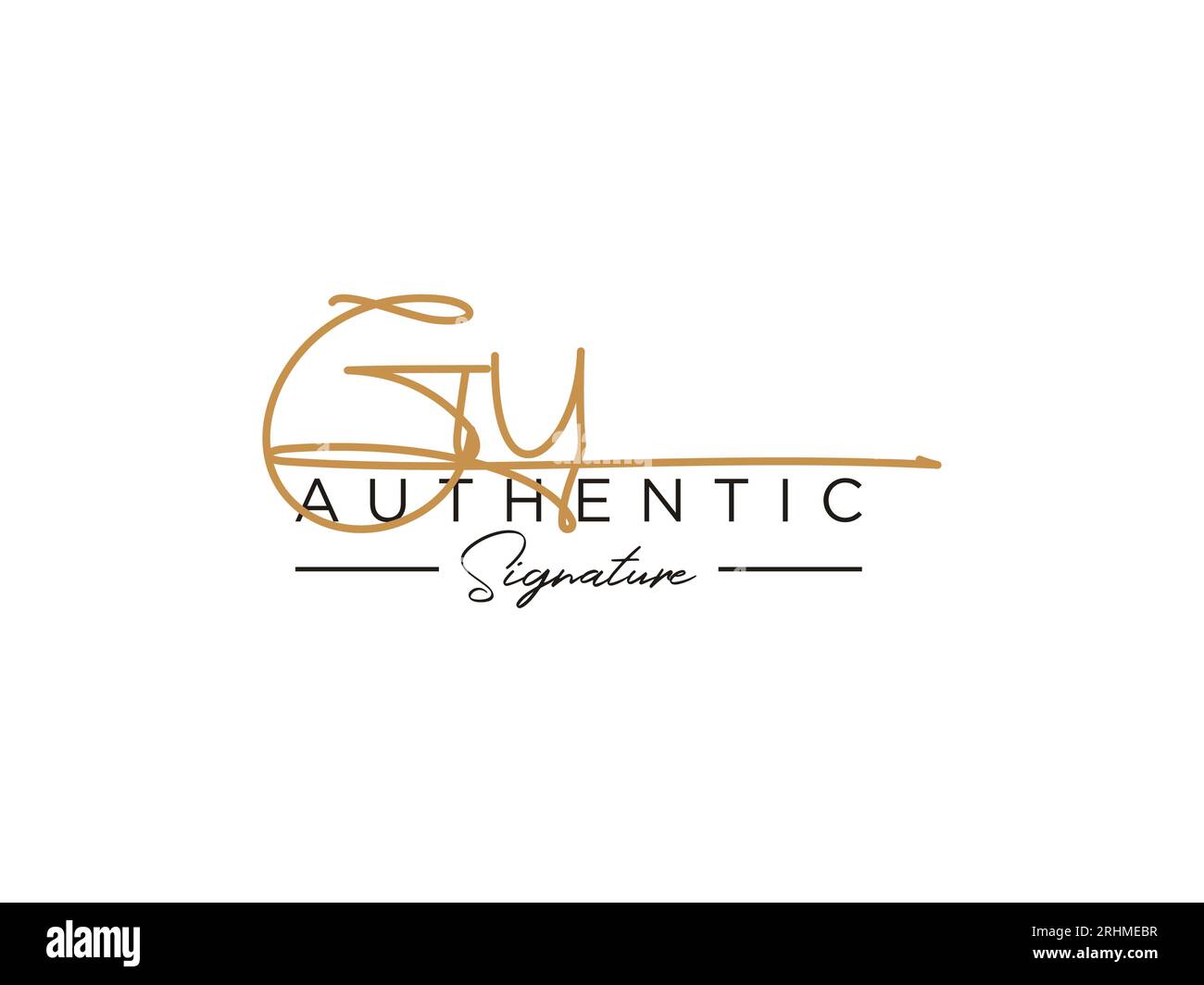 GU Signature Logo Template Vector Stock Vector Image & Art - Alamy