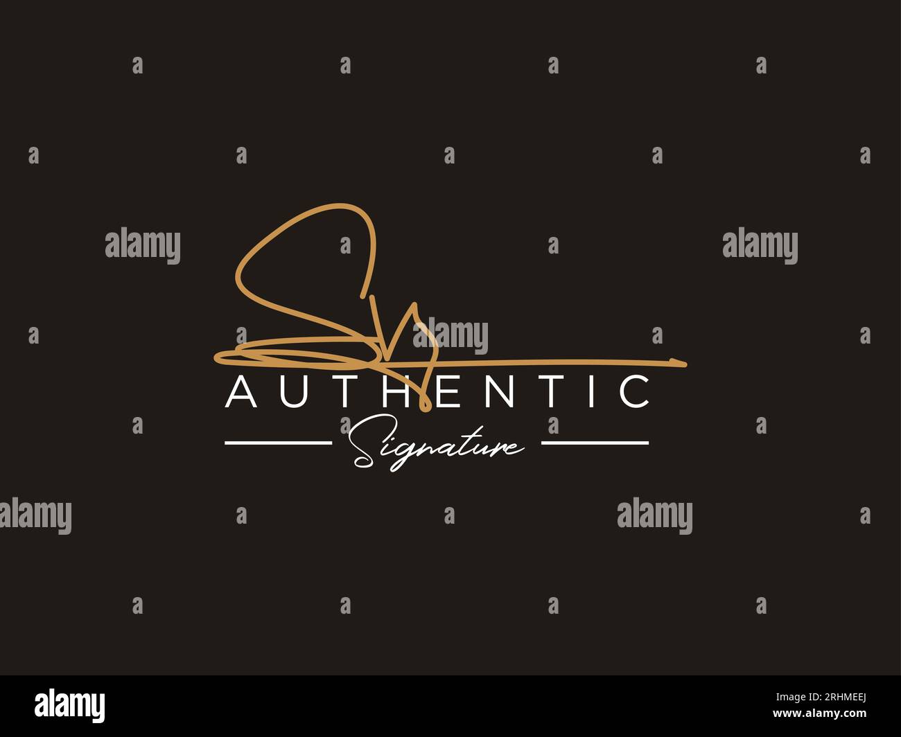 SV Signature Logo Template Vector Stock Vector Image & Art - Alamy