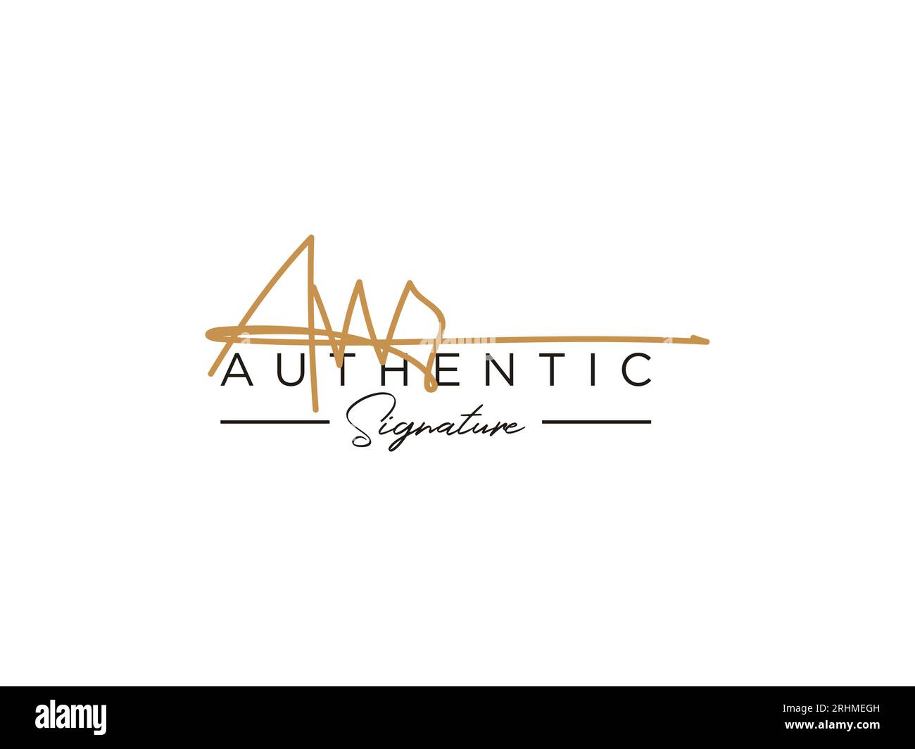 AW Signature Logo Template Vector Stock Vector Image & Art - Alamy