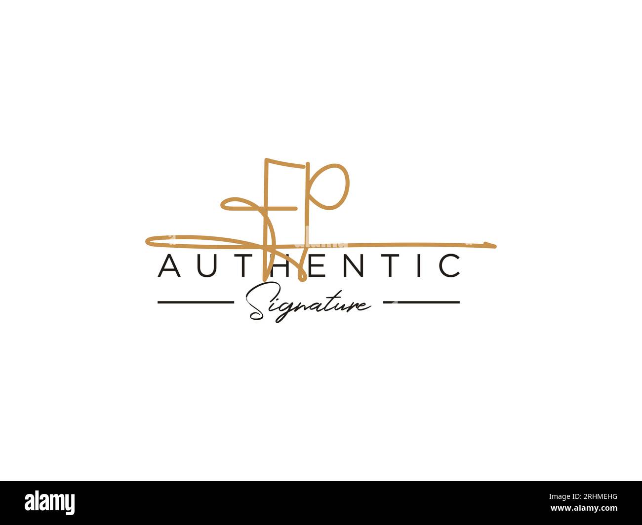 FP Signature Logo Template Vector Stock Vector Image & Art - Alamy