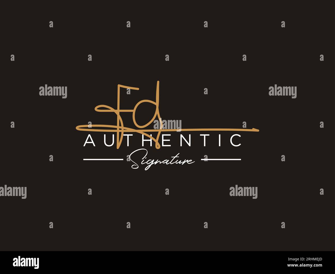 FD Signature Logo Template Vector Stock Vector Image & Art - Alamy