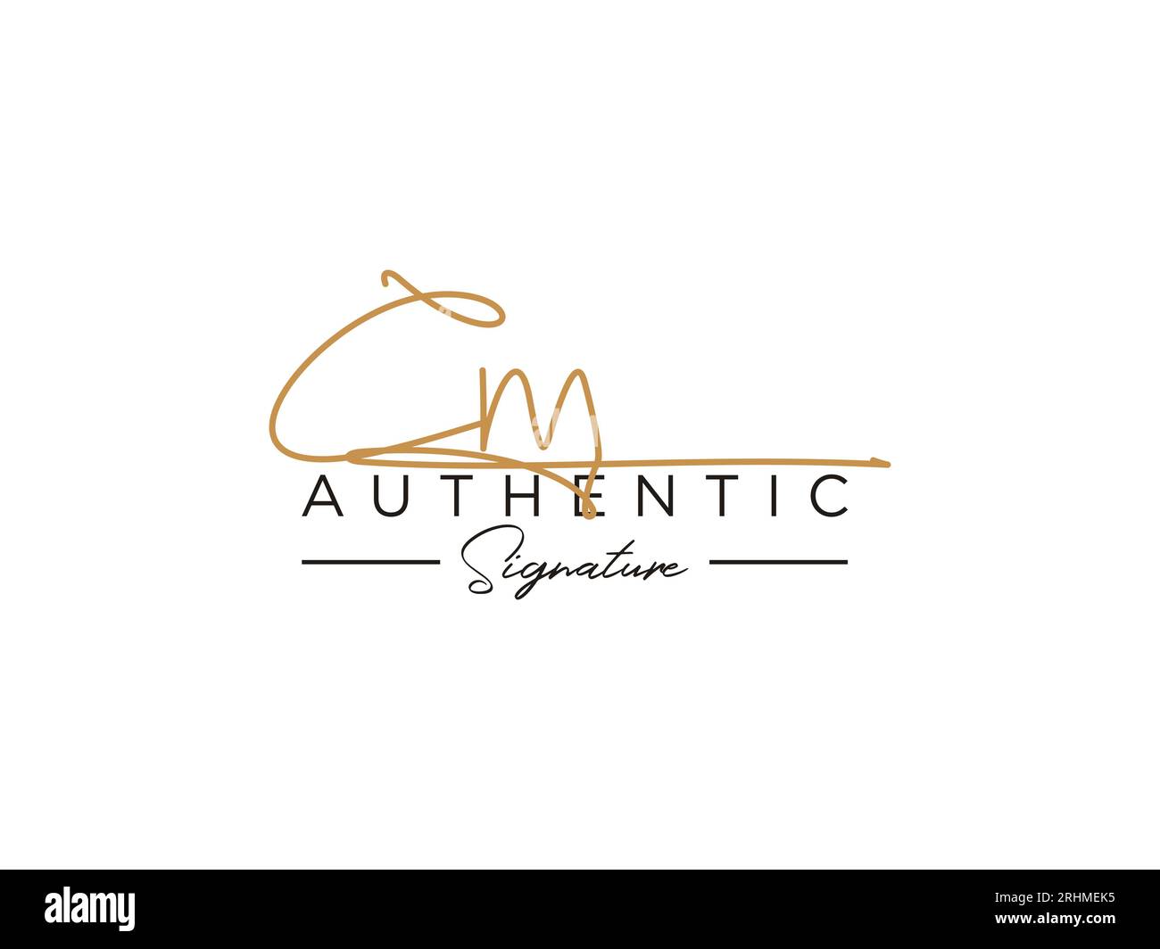 CM Signature Logo Template Vector Stock Vector Image & Art - Alamy