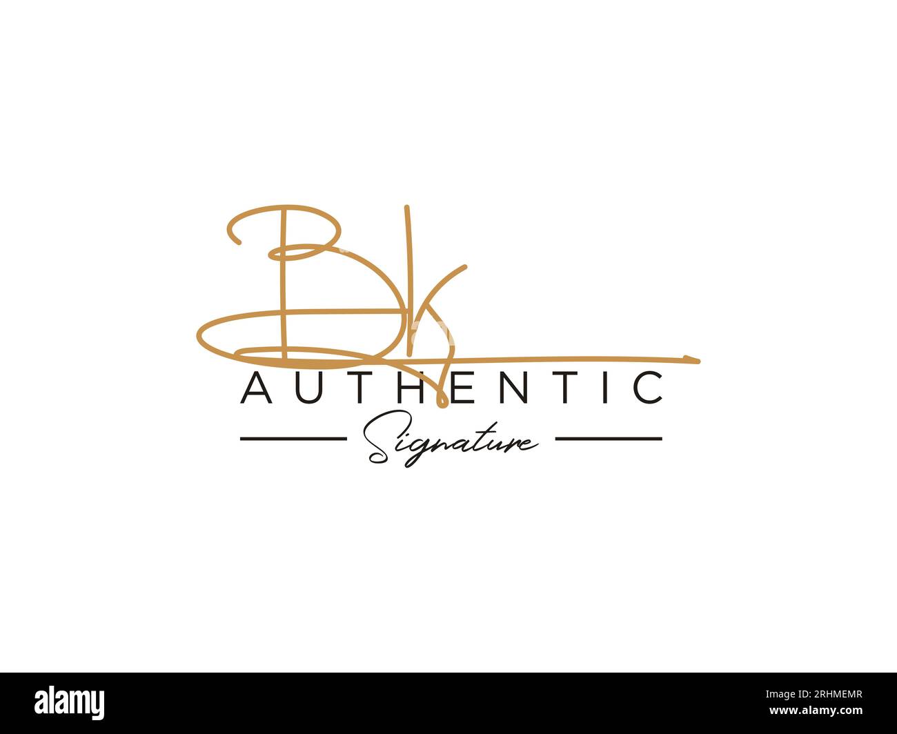 BK Signature Logo Template Vector Stock Vector Image & Art - Alamy