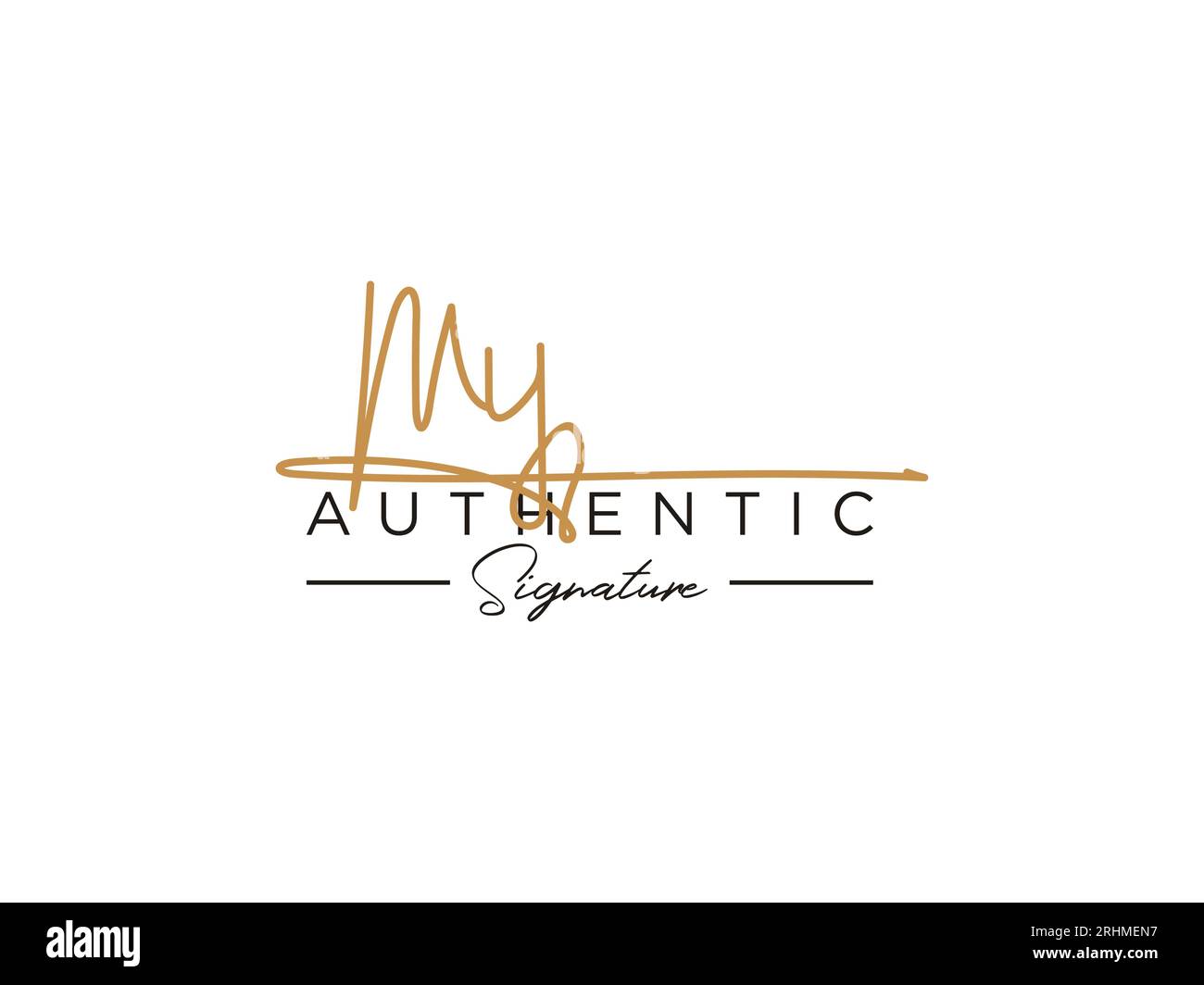 MY Signature Logo Template Vector Stock Vector Image & Art - Alamy