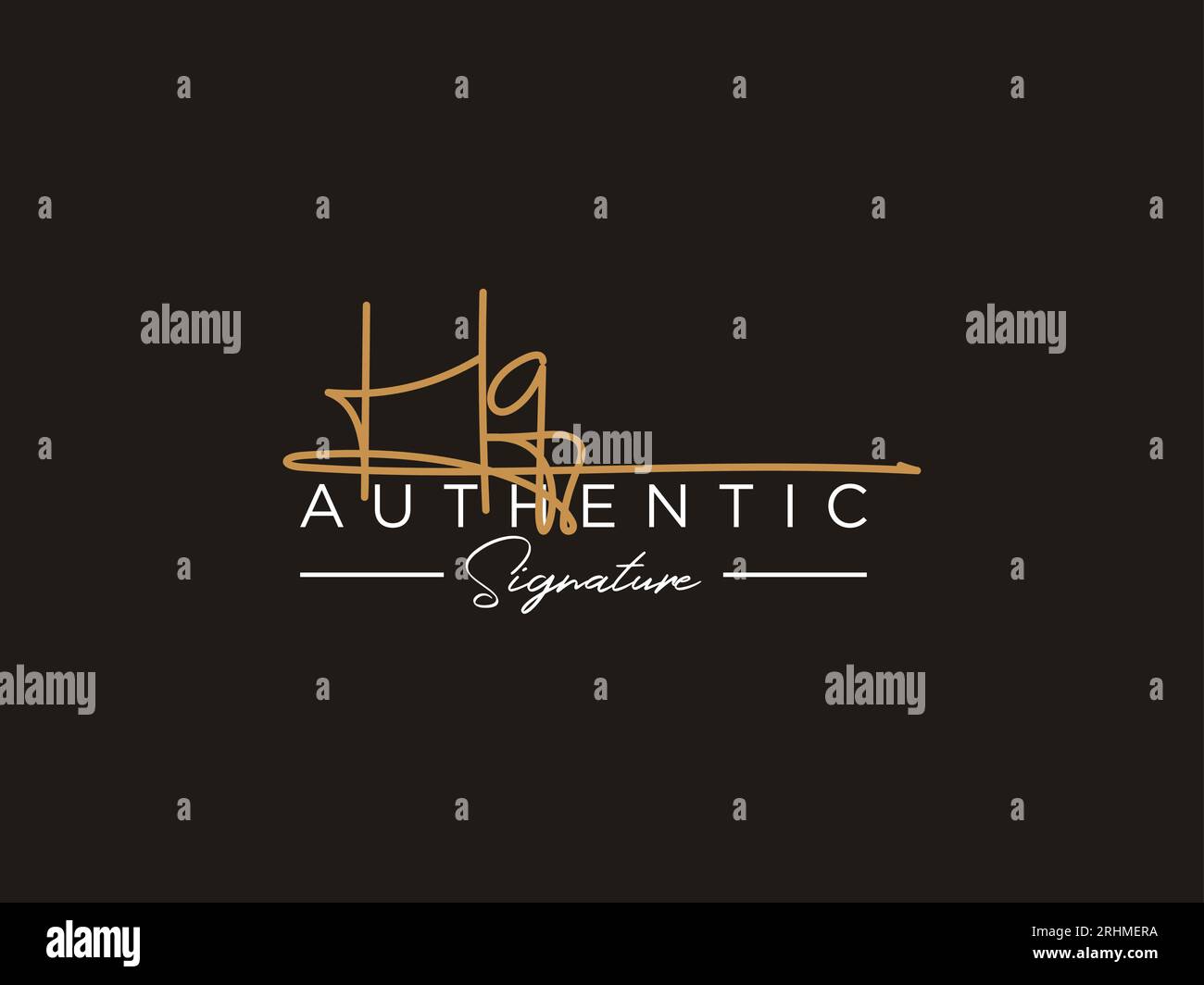 HQ Signature Logo Template Vector Stock Vector Image & Art - Alamy