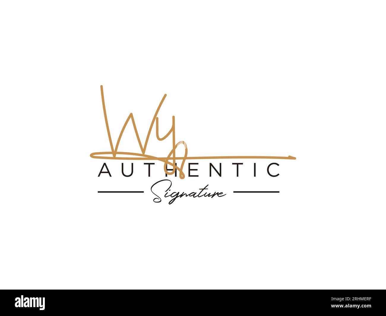 WY Signature Logo Template Vector Stock Vector Image & Art - Alamy