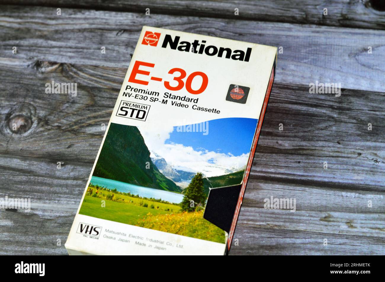 Giza, Egypt, August 12 2023: National VHS video cassette tape, with ...