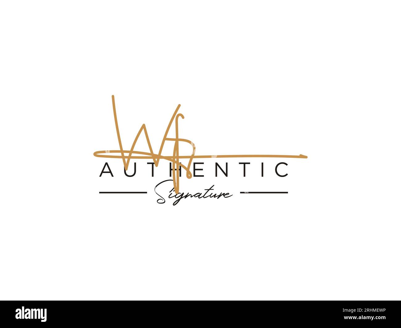 WF Signature Logo Template Vector Stock Vector Image & Art - Alamy