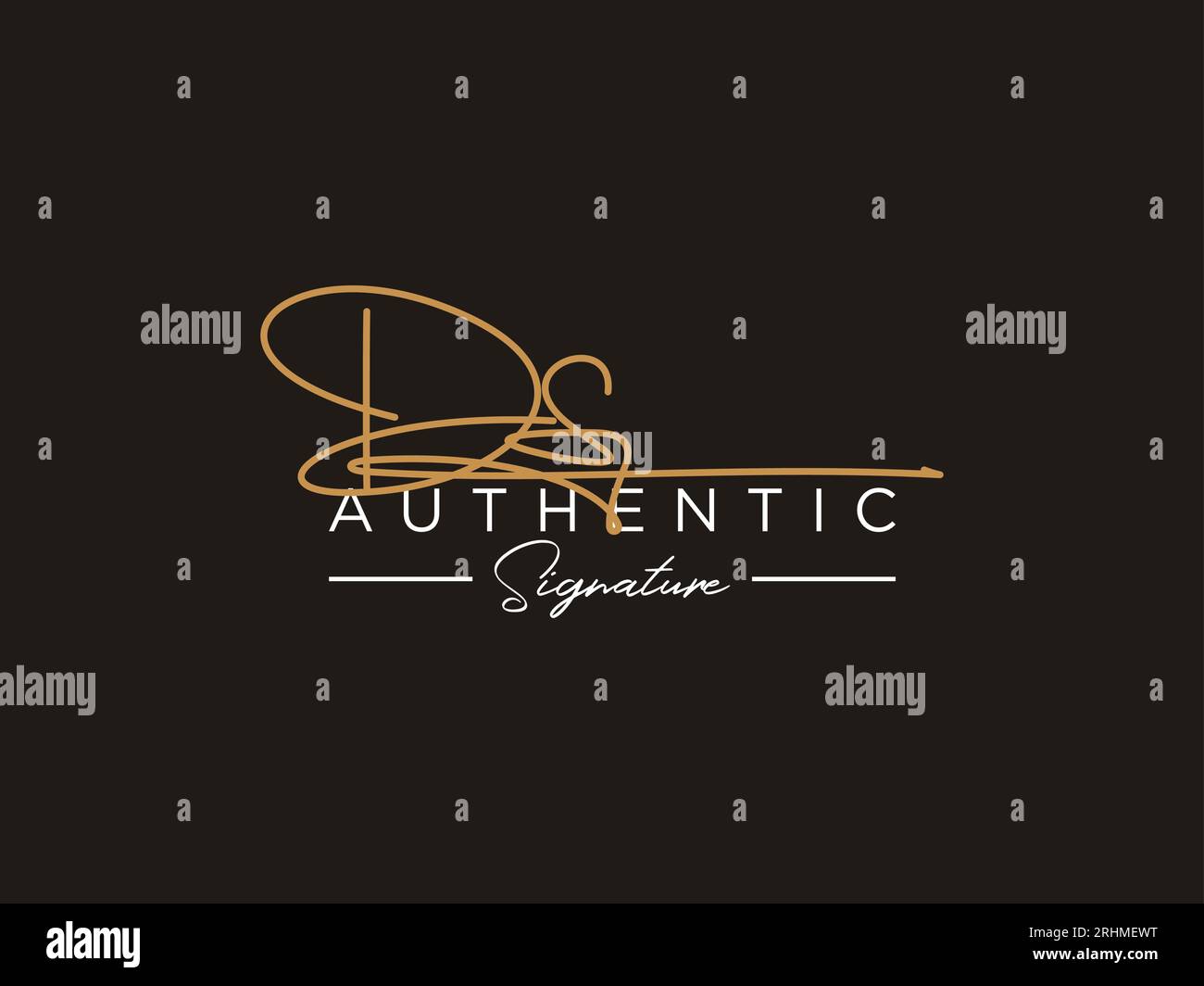 DS Signature Logo Template Vector Stock Vector Image & Art - Alamy