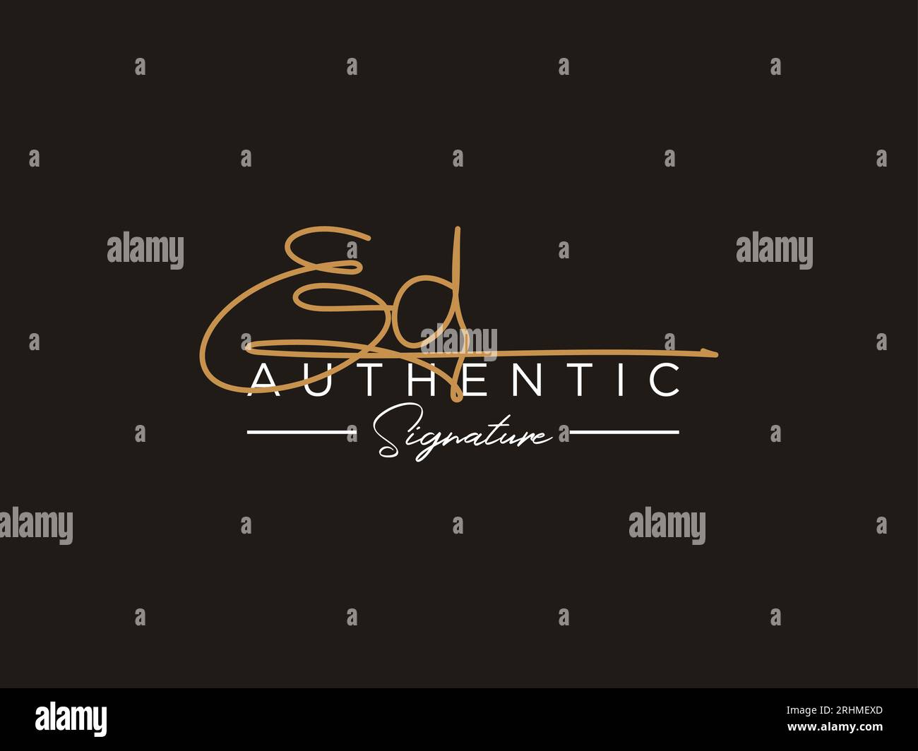 ED Signature Logo Template Vector Stock Vector Image & Art - Alamy