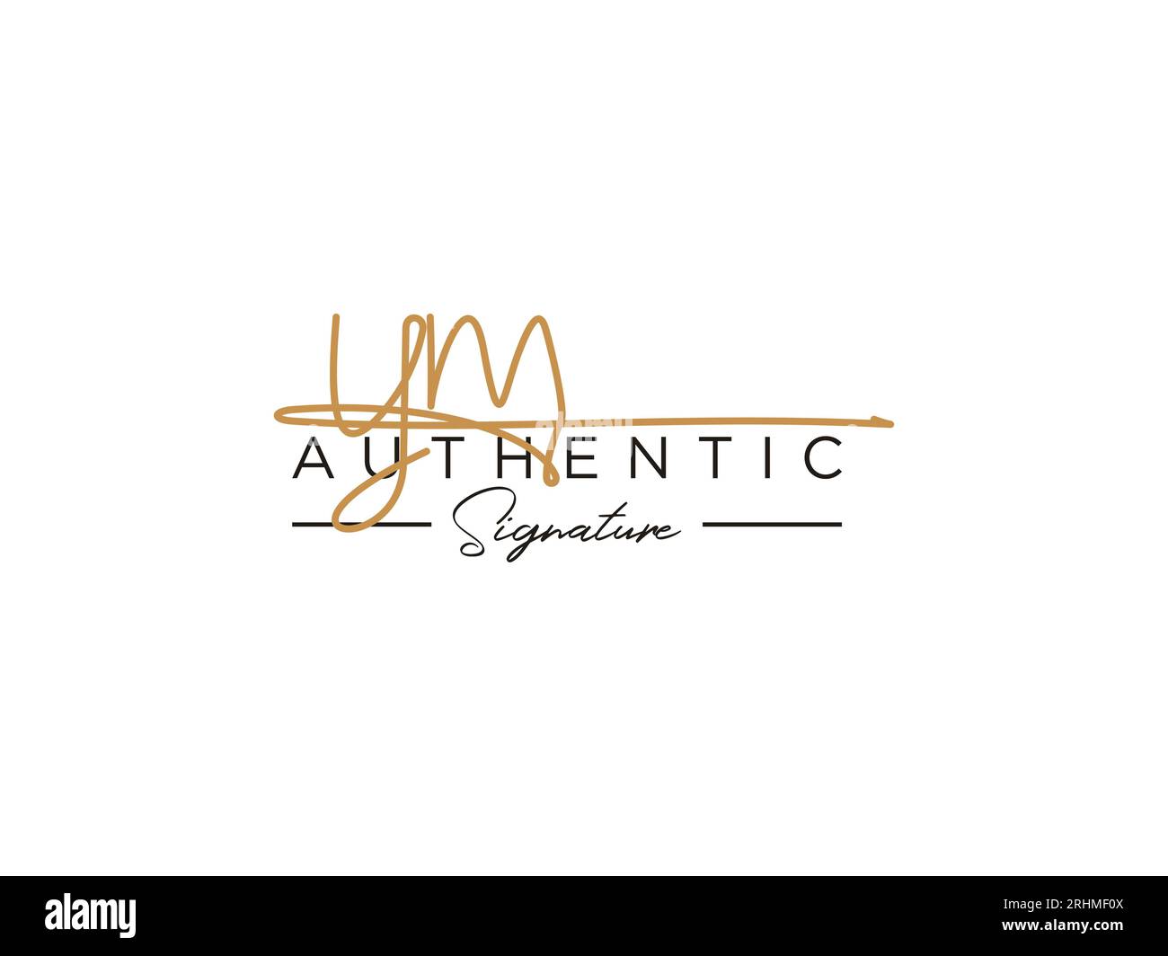 YM Signature Logo Template Vector Stock Vector Image & Art - Alamy