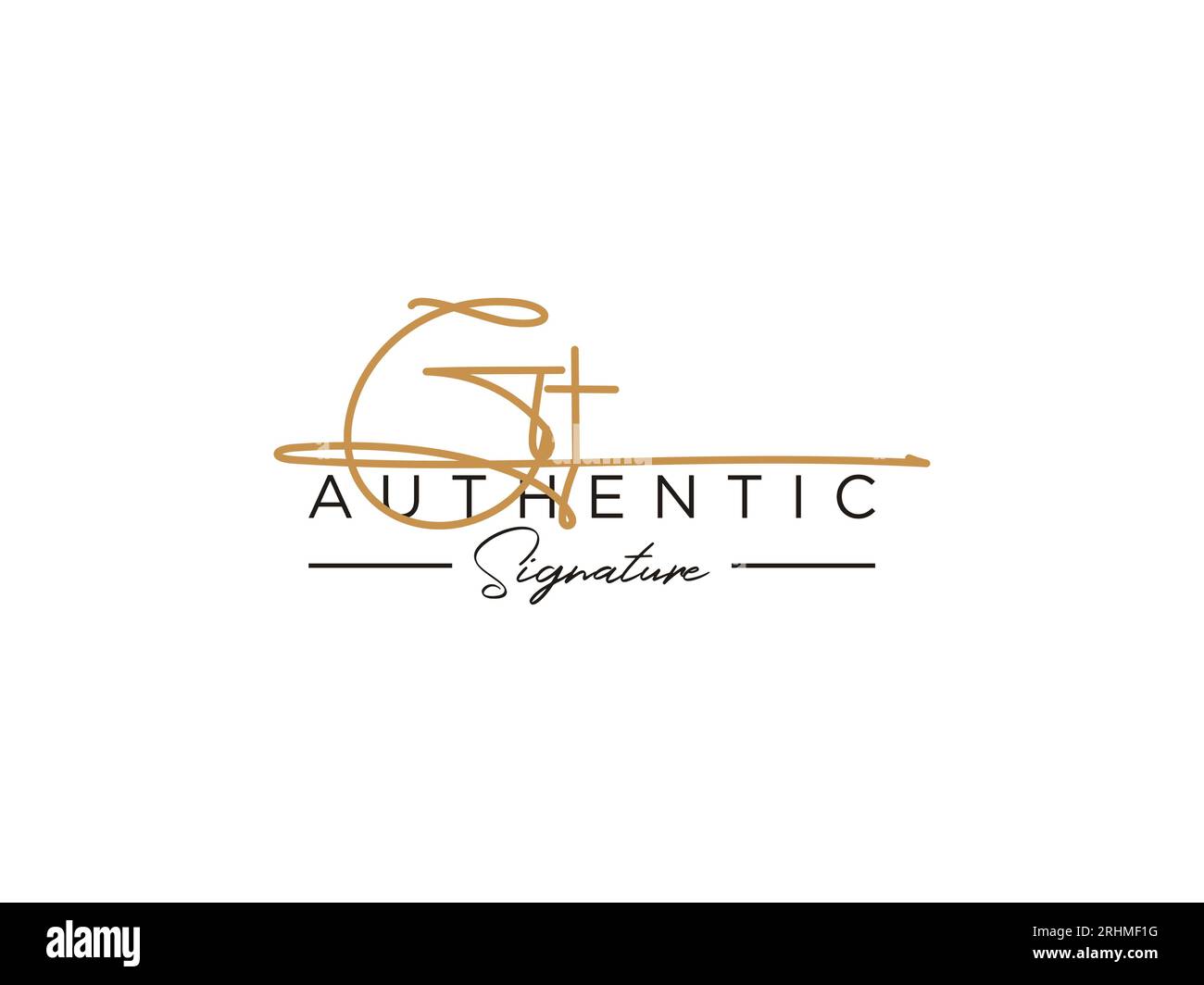 GT Signature Logo Template Vector Stock Vector Image & Art - Alamy