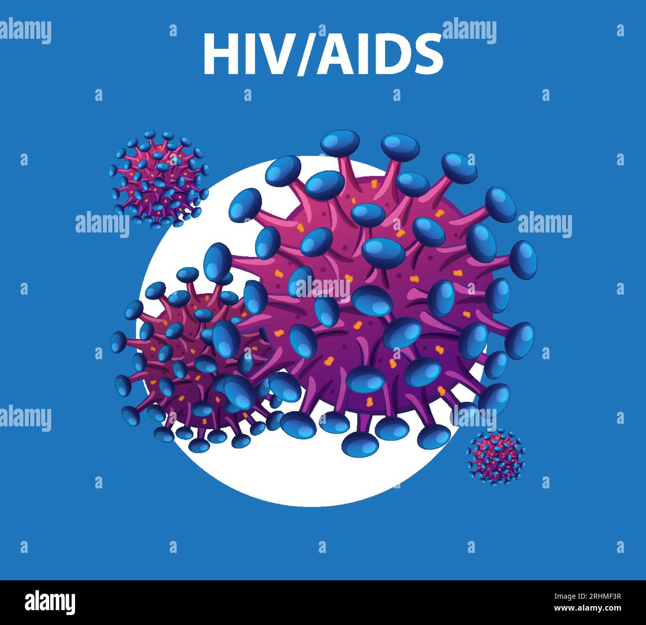 Hiv aids microscope Stock Vector Images - Alamy