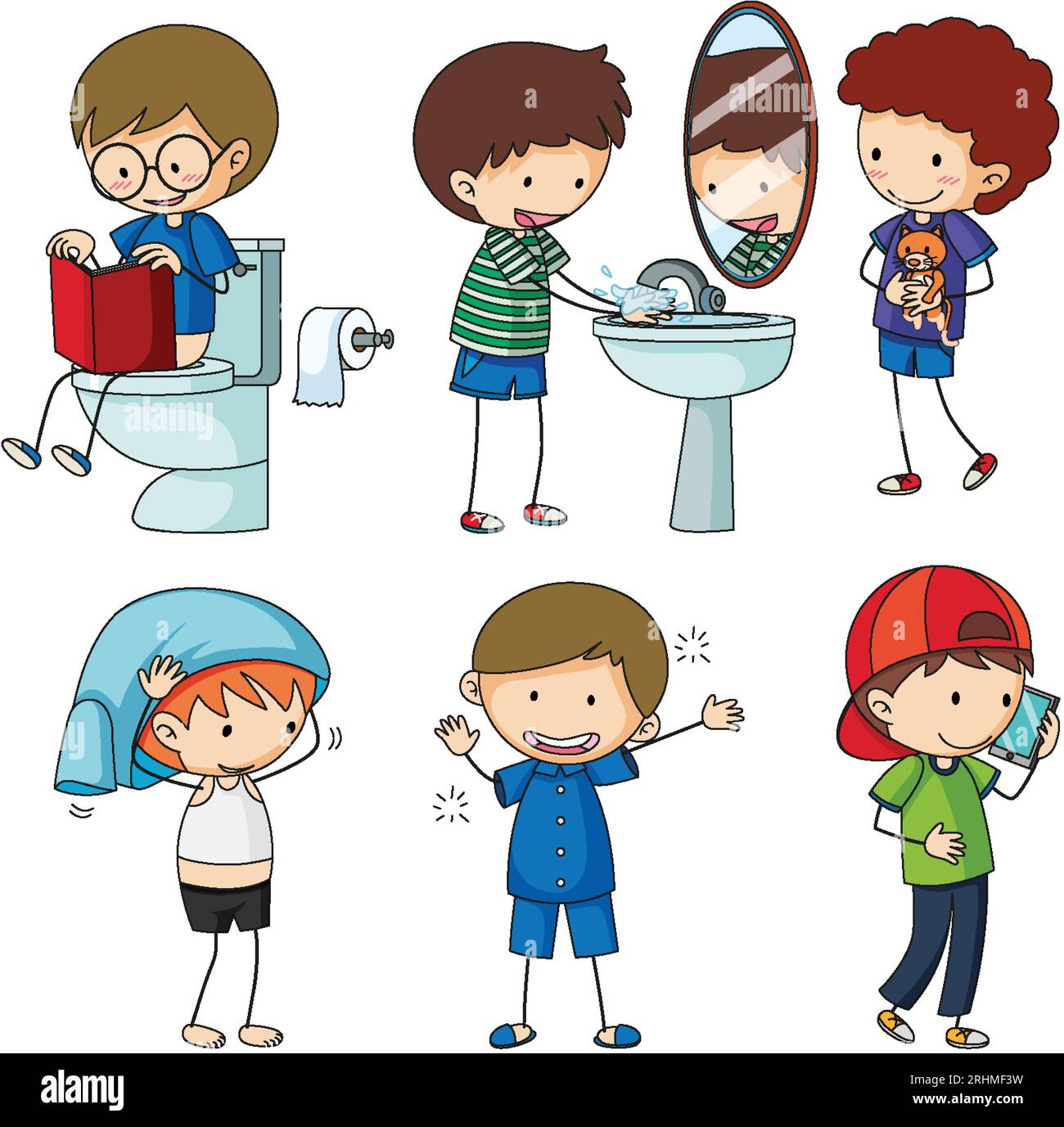 Various daily activities Stock Vector Images - Alamy