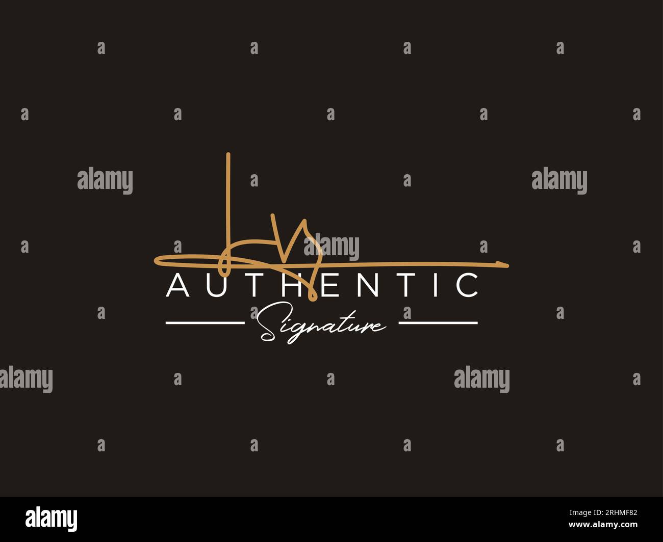 LV Signature Logo Template Vector Stock Vector Image & Art - Alamy
