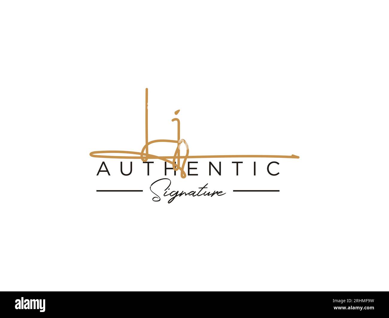 LJ Signature Logo Template Vector Stock Vector Image & Art - Alamy