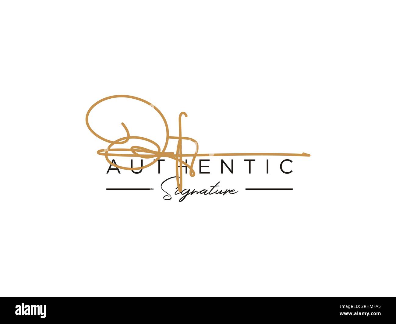 OF Signature Logo Template Vector Stock Vector Image & Art - Alamy