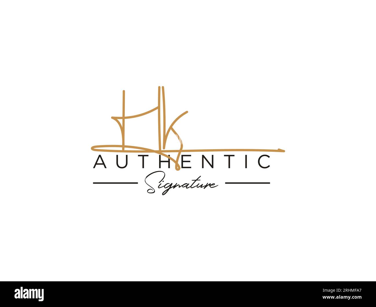 HK Signature Logo Template Vector Stock Vector Image & Art - Alamy