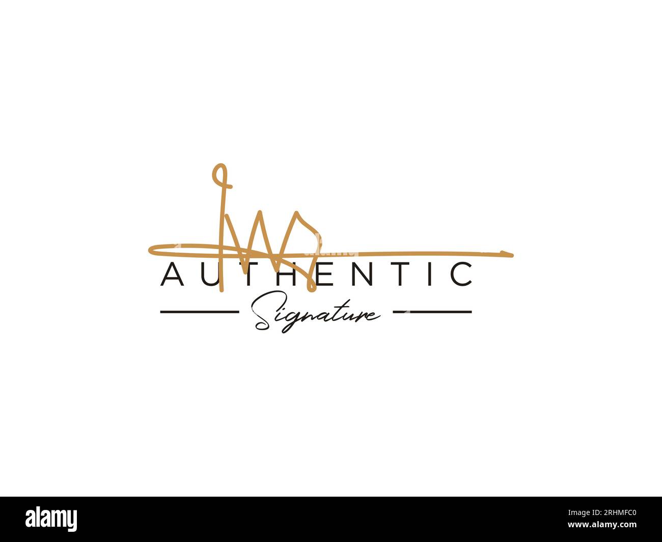 IW Signature Logo Template Vector Stock Vector Image & Art - Alamy
