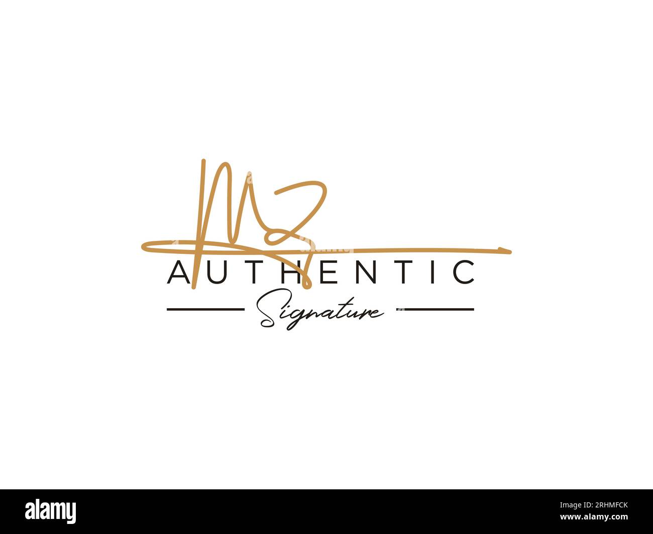 MZ Signature Logo Template Vector Stock Vector Image & Art - Alamy