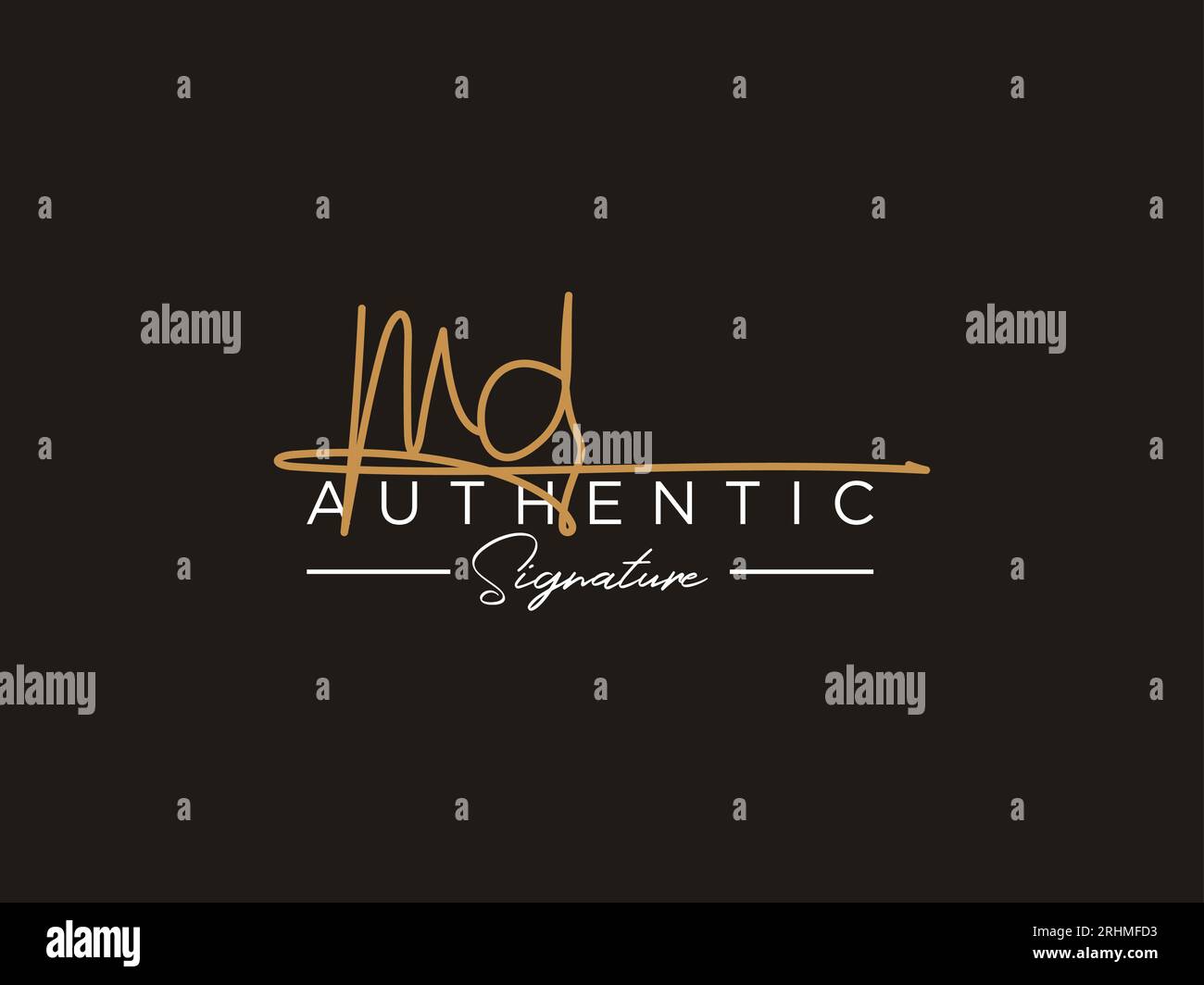 MD Signature Logo Template Vector Stock Vector Image & Art - Alamy