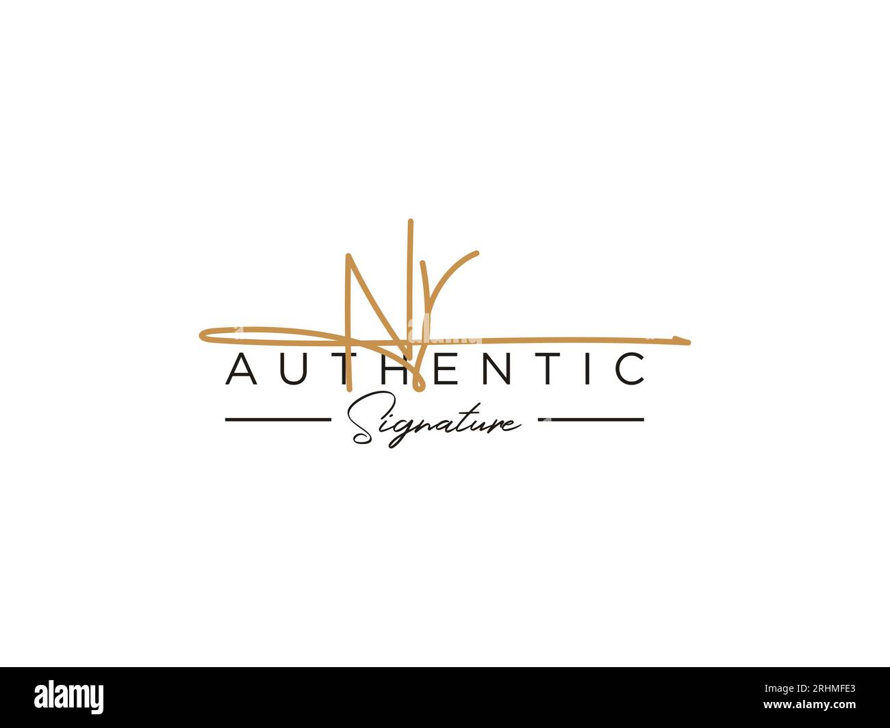 NR Signature Logo Template Vector Stock Vector Image & Art - Alamy