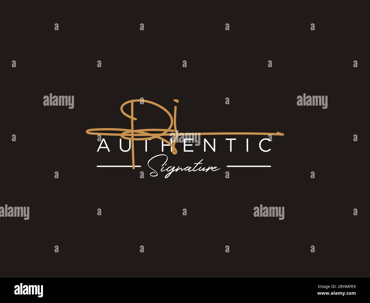 PI Signature Logo Template Vector Stock Vector Image & Art - Alamy