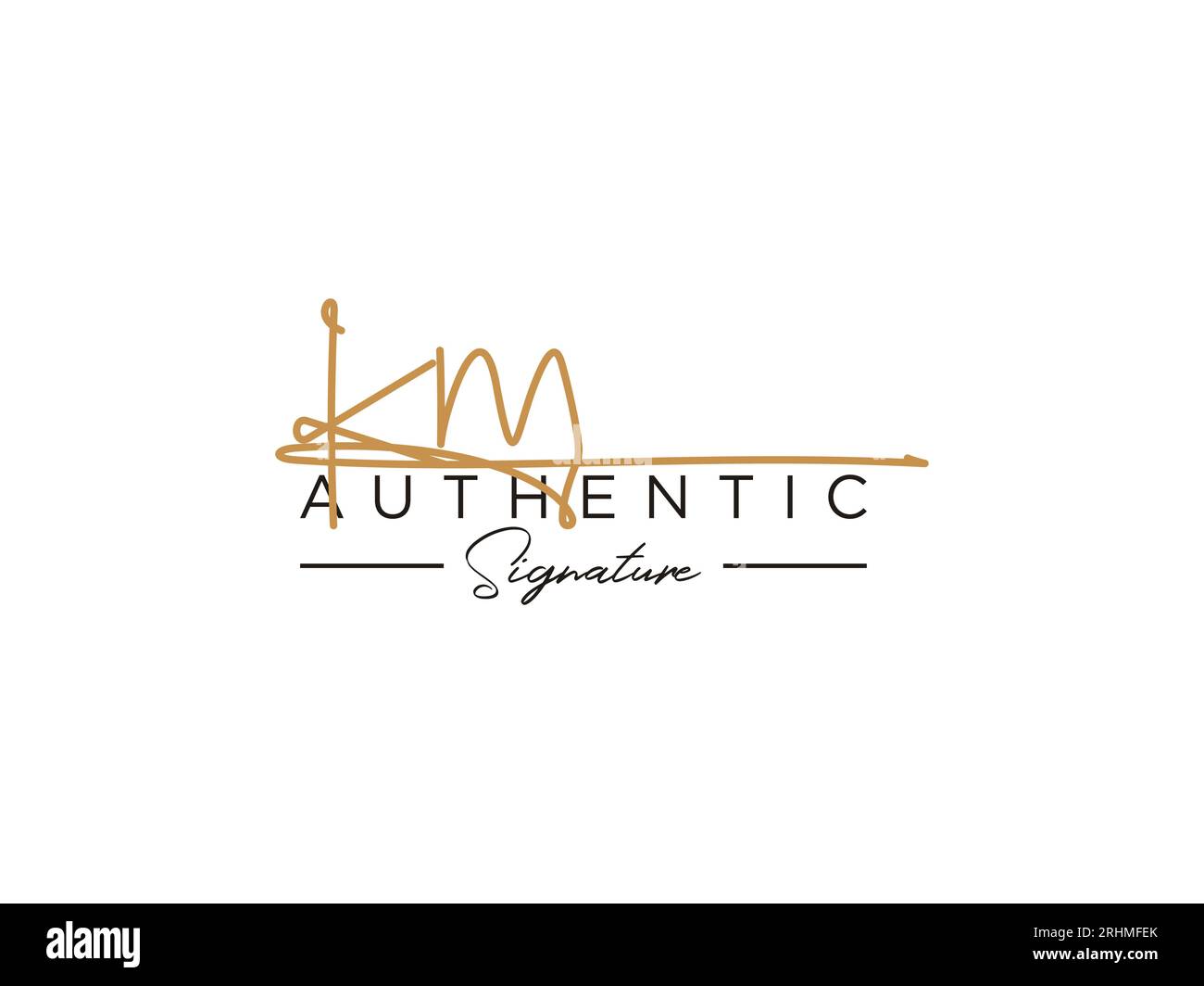 KM Signature Logo Template Vector Stock Vector Image & Art - Alamy