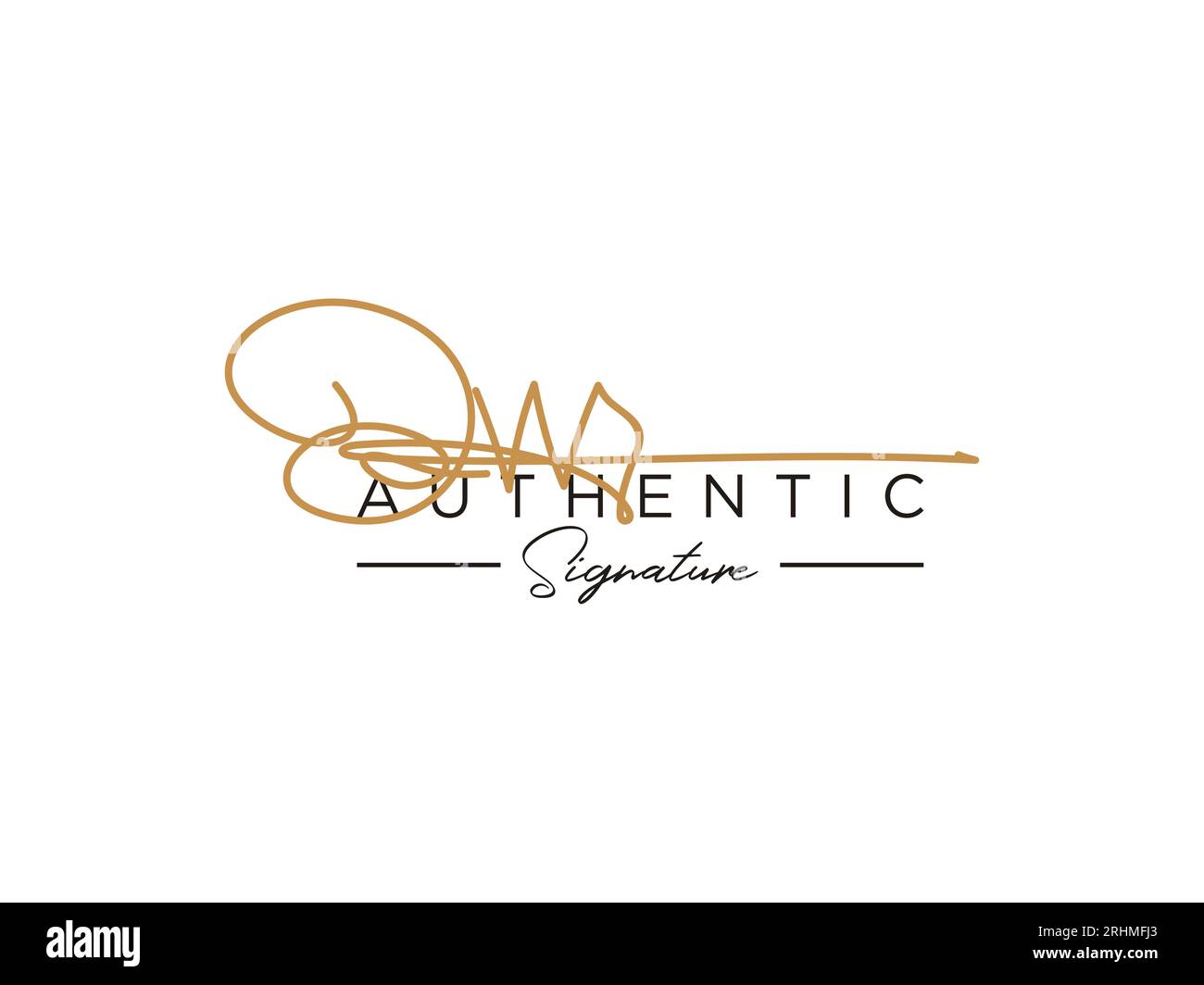 OW Signature Logo Template Vector Stock Vector Image & Art - Alamy