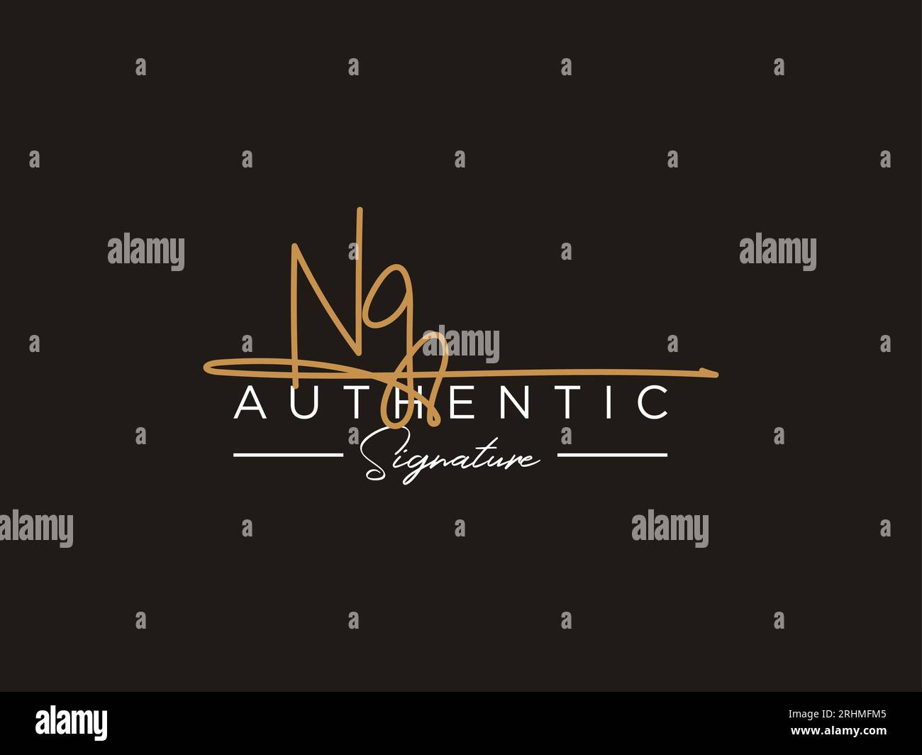 NG Signature Logo Template Vector Stock Vector Image & Art - Alamy