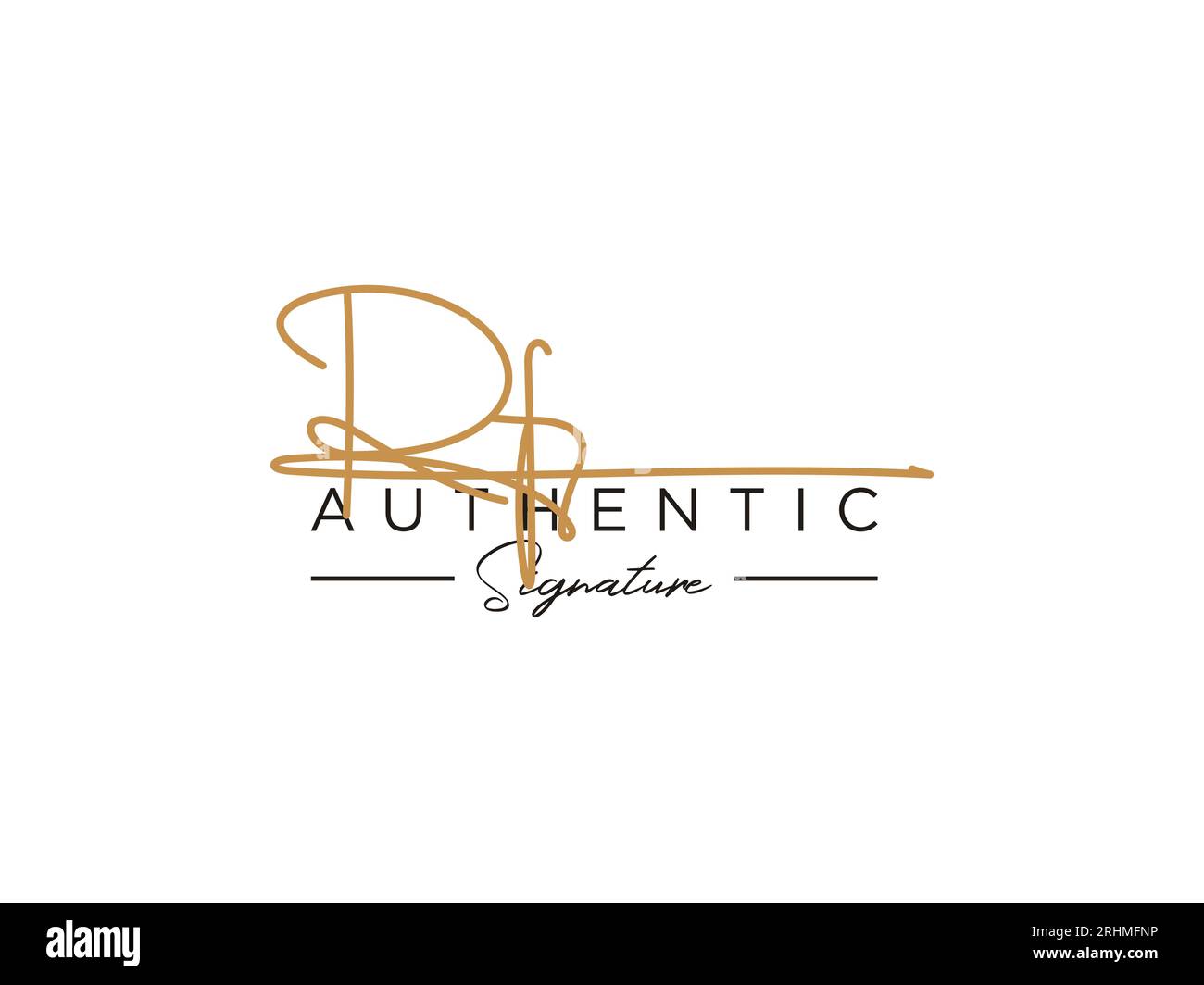 RF Signature Logo Template Vector Stock Vector Image & Art - Alamy