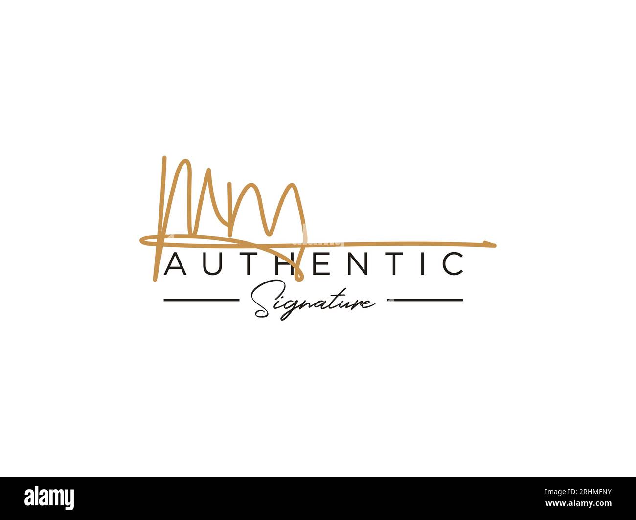 MM Signature Logo Template Vector Stock Vector Image & Art - Alamy