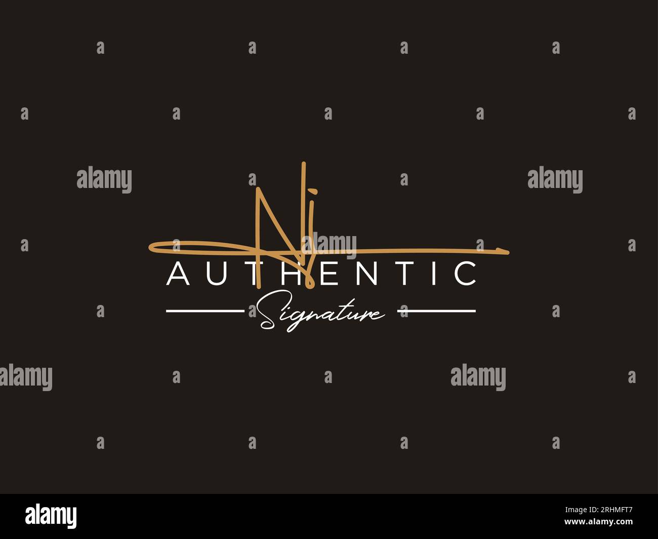 NI Signature Logo Template Vector Stock Vector Image & Art - Alamy