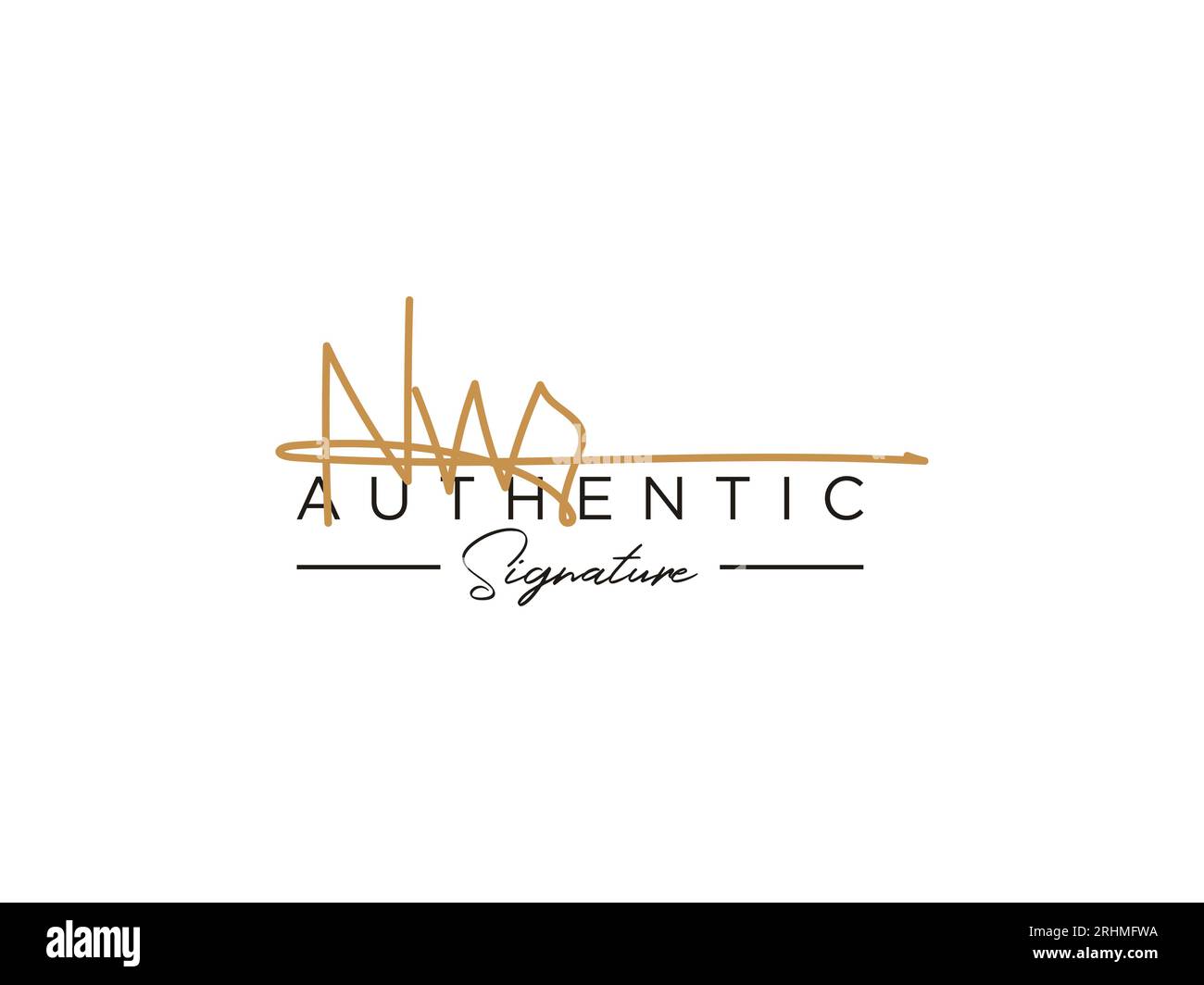 NW Signature Logo Template Vector Stock Vector Image & Art - Alamy