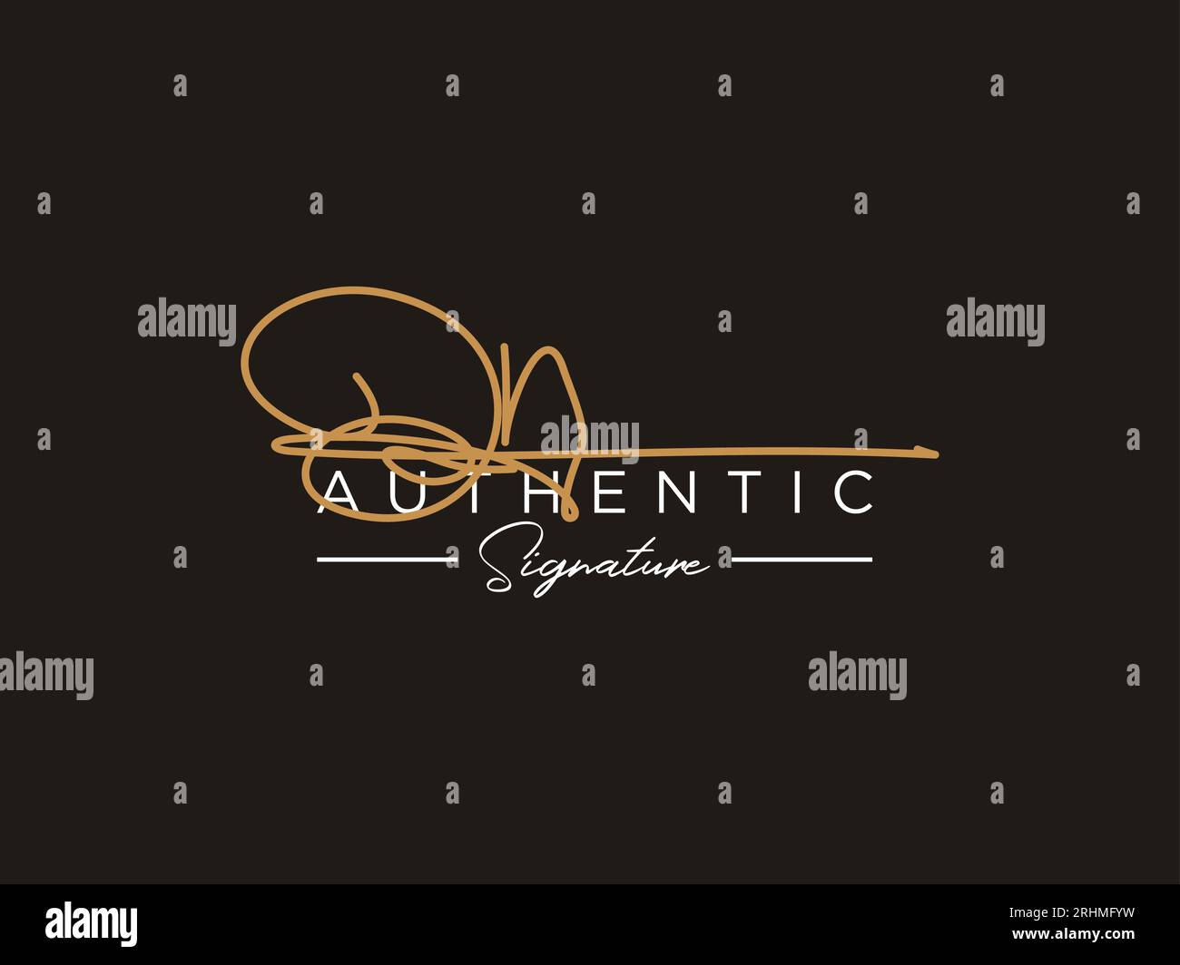ON Signature Logo Template Vector Stock Vector Image & Art - Alamy