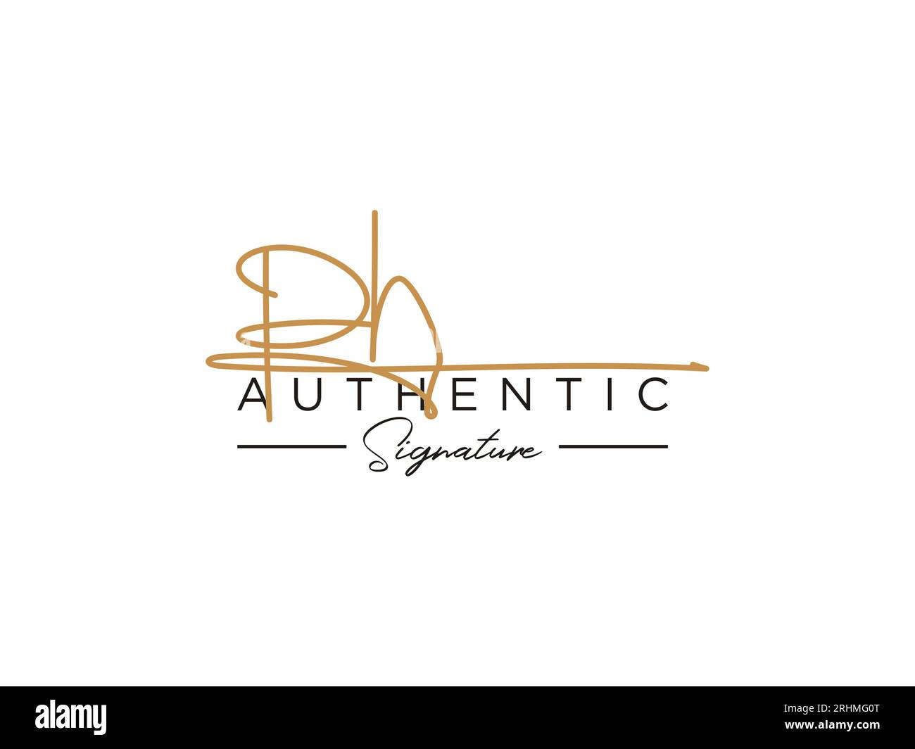 PH Signature Logo Template Vector Stock Vector Image & Art - Alamy