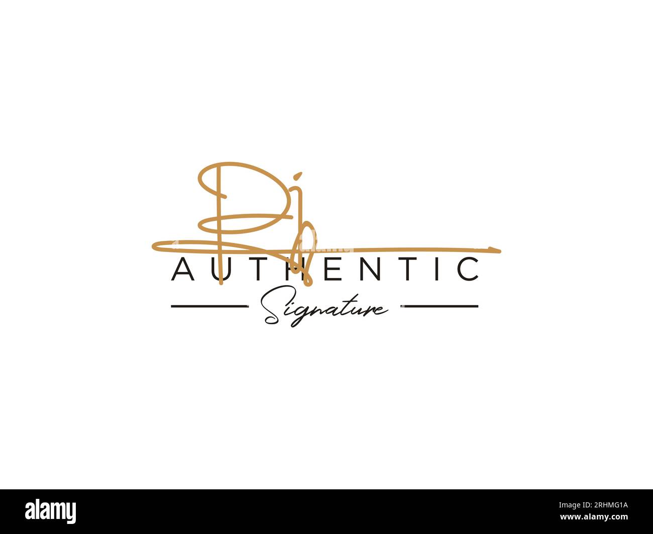 PJ Signature Logo Template Vector Stock Vector Image & Art - Alamy