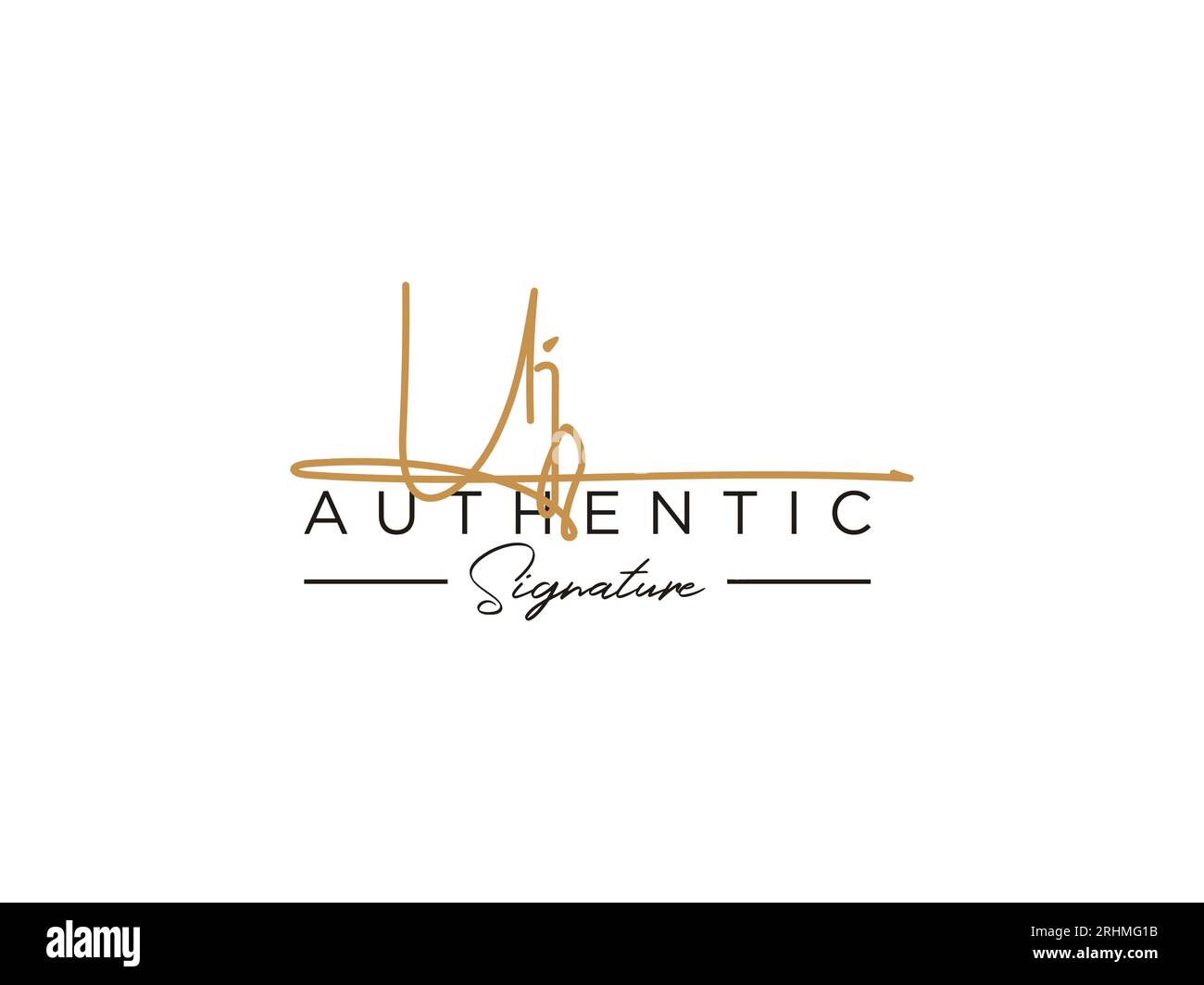 UJ Signature Logo Template Vector Stock Vector Image & Art - Alamy