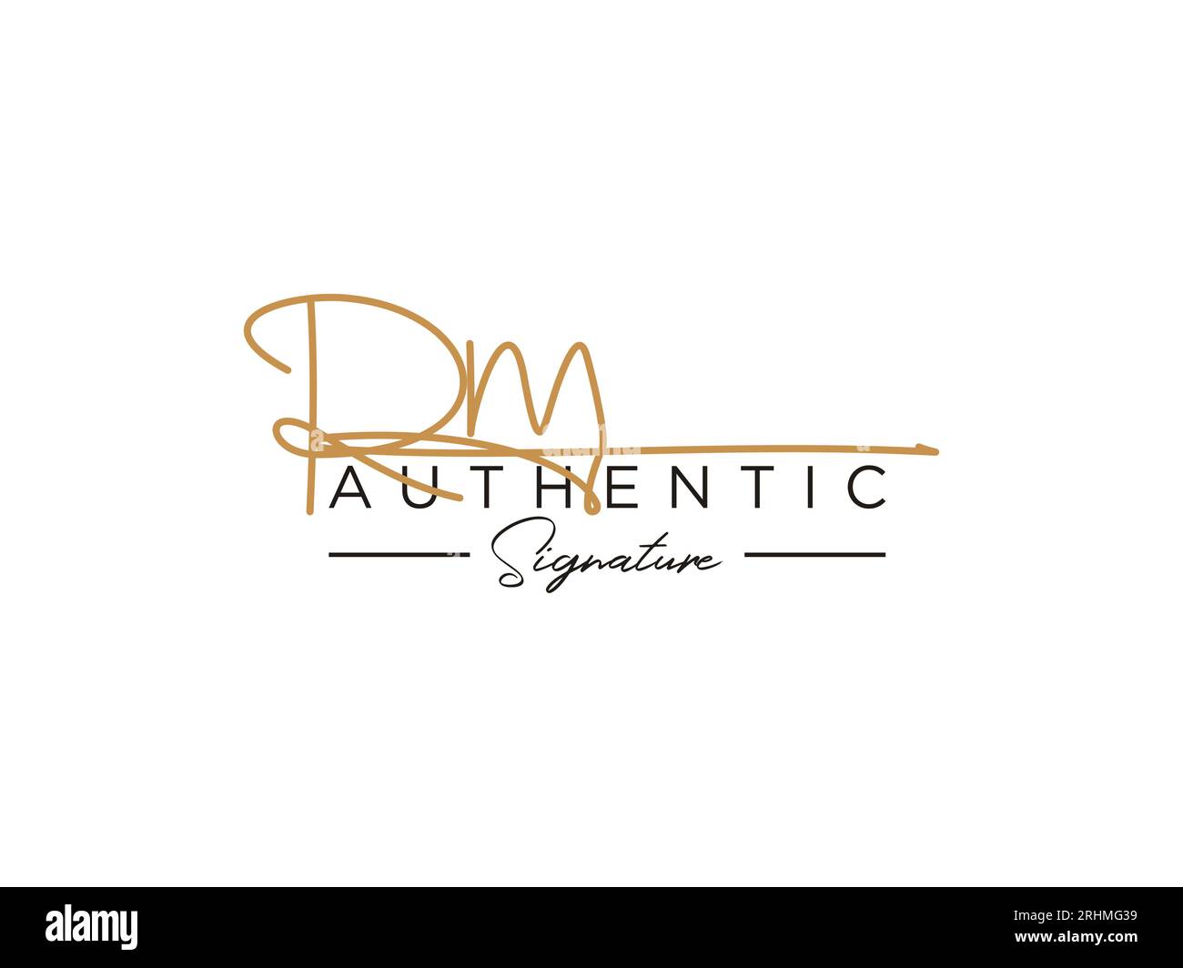 RM Signature Logo Template Vector Stock Vector Image & Art - Alamy