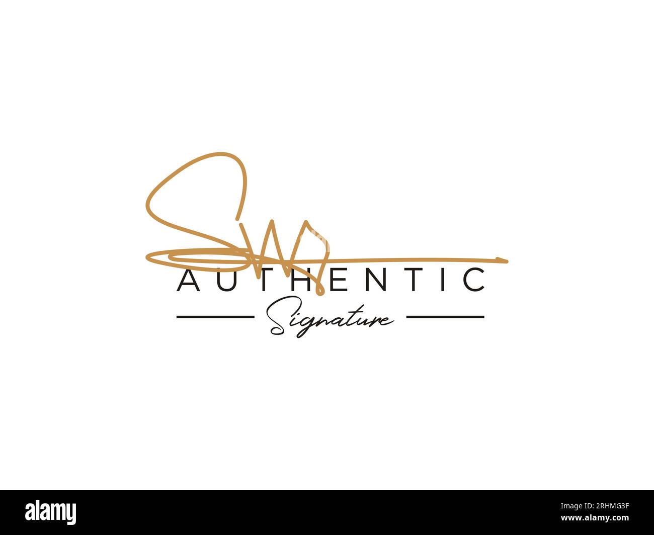 SW Signature Logo Template Vector Stock Vector Image & Art - Alamy
