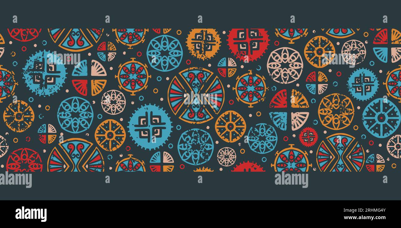 Circle pattern National african, vector seamless ornament of ethnic ...