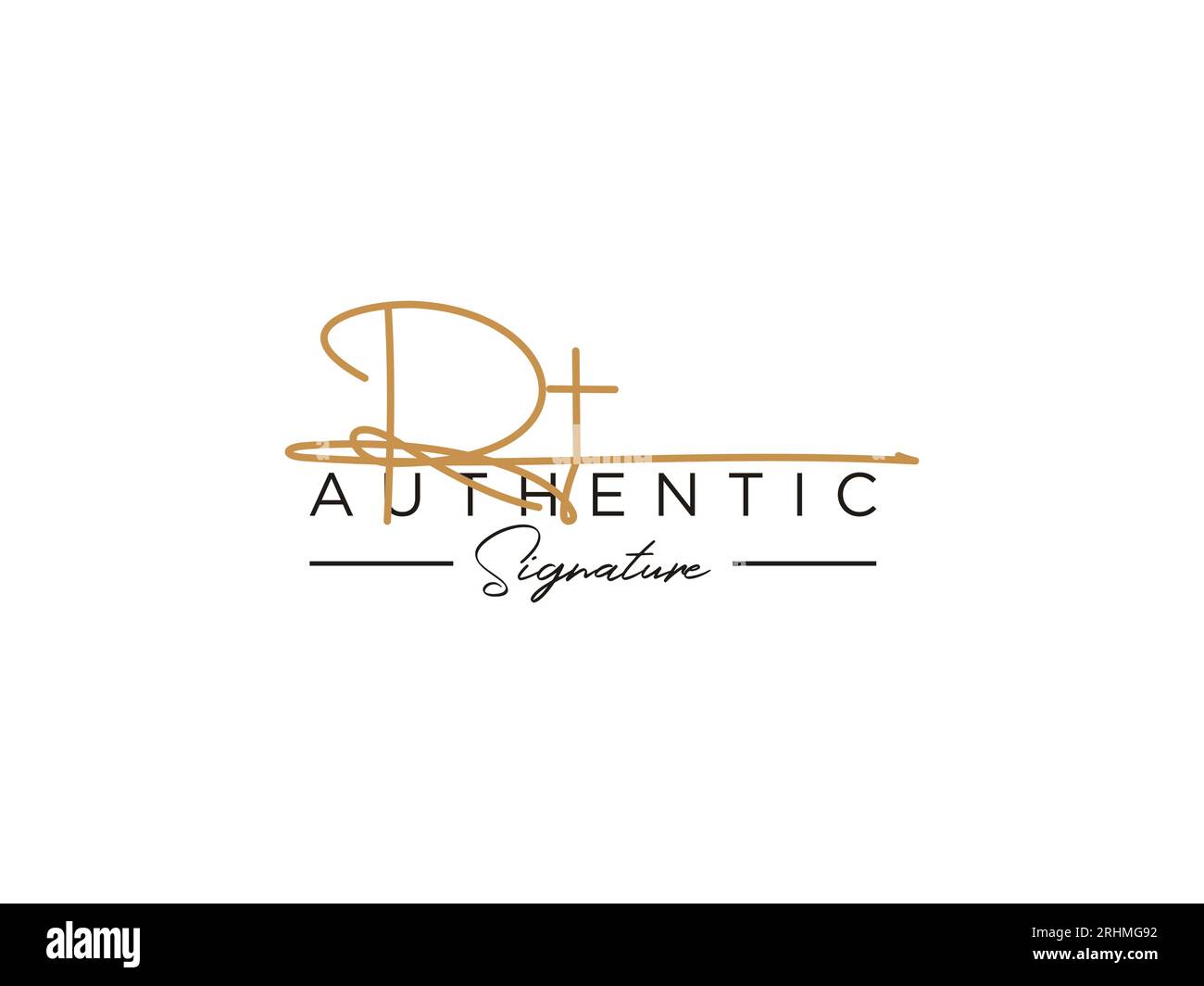 RT Signature Logo Template Vector Stock Vector Image & Art - Alamy