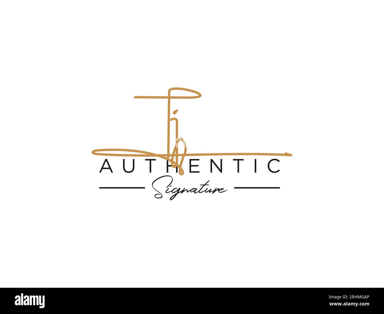 TJ Signature Logo Template Vector Stock Vector Image & Art - Alamy