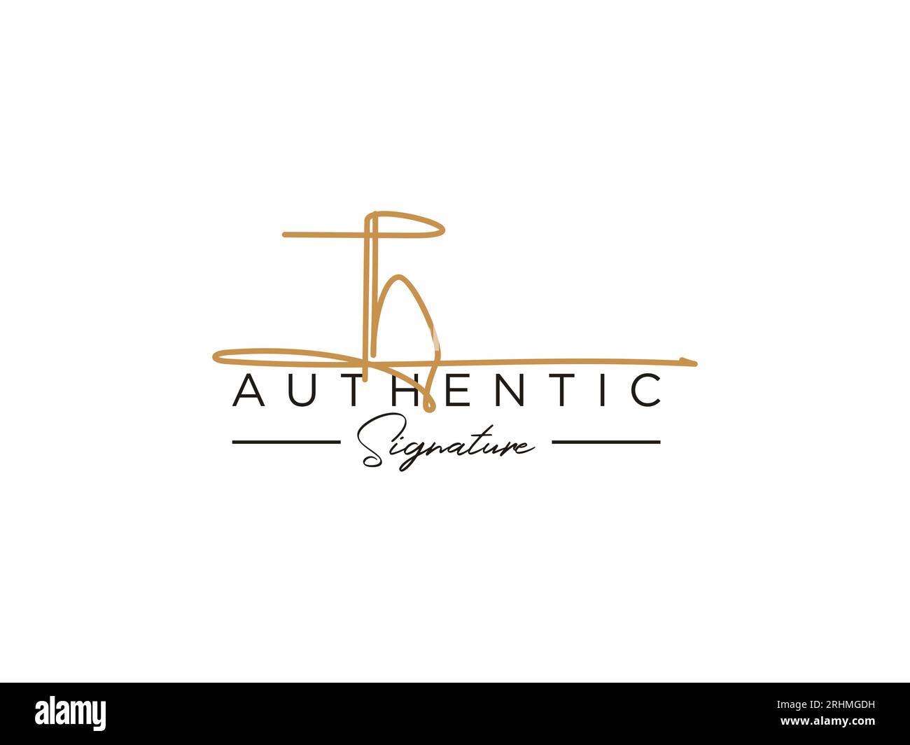 TH Signature Logo Template Vector Stock Vector Image & Art - Alamy
