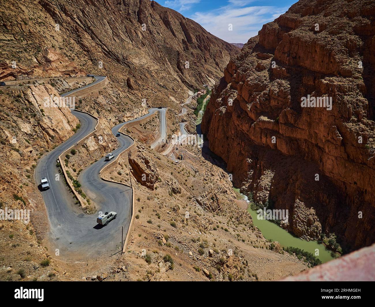 tight switchbacks and hairpin turns of the beautiful dades gorges in ...