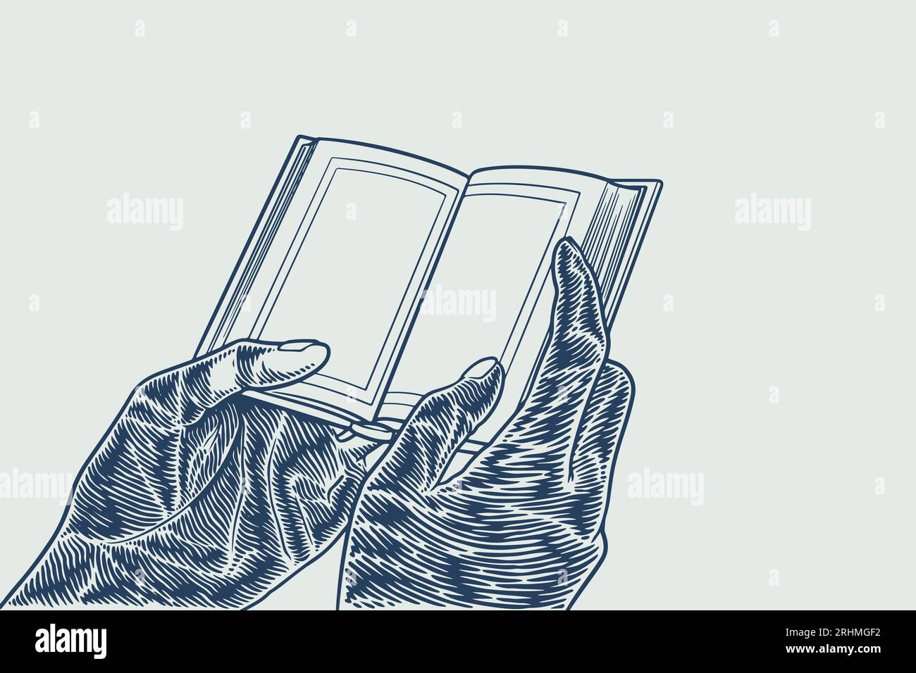 Hand drawing of hand hold quran ramadan theme isolated on white ...