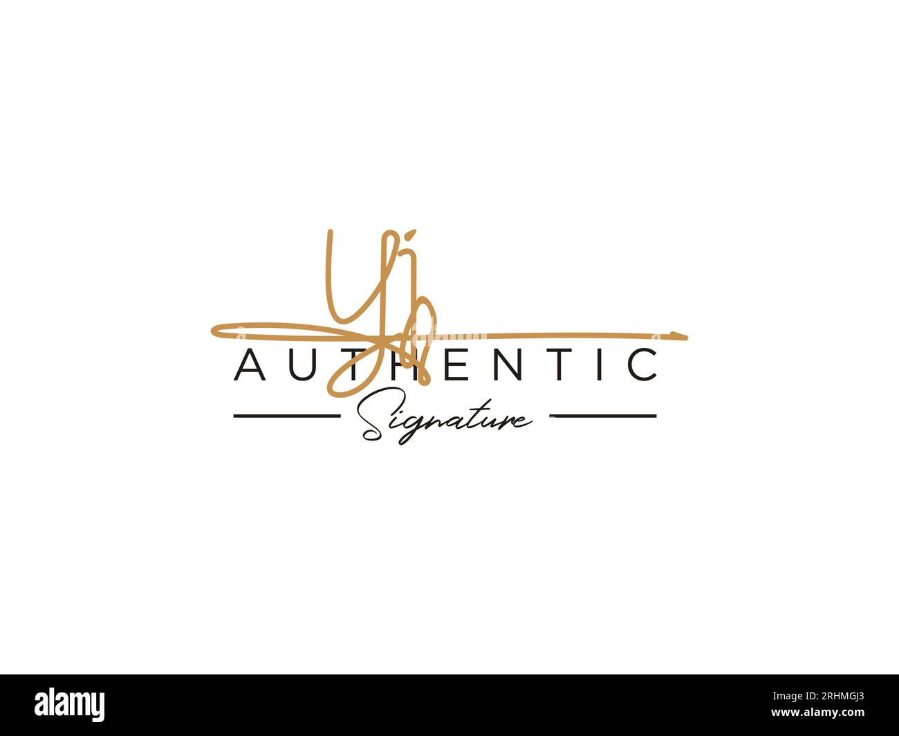 YJ Signature Logo Template Vector Stock Vector Image & Art - Alamy
