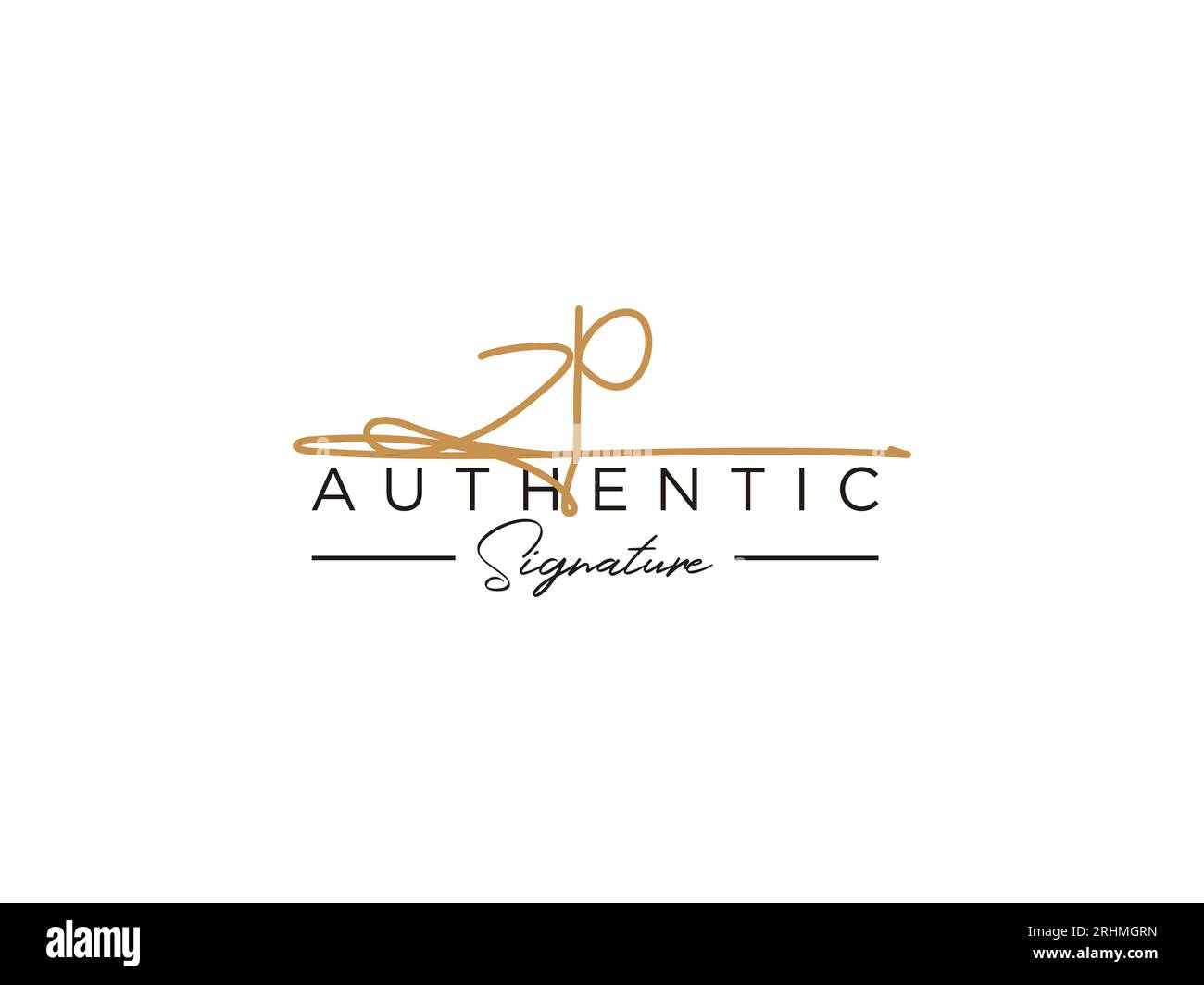 ZP Signature Logo Template Vector Stock Vector Image & Art - Alamy